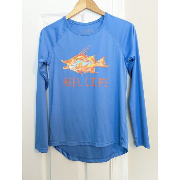 reel life | Tops | Womens Long Sleeve Uv Blocking Shirt Reel Life ...